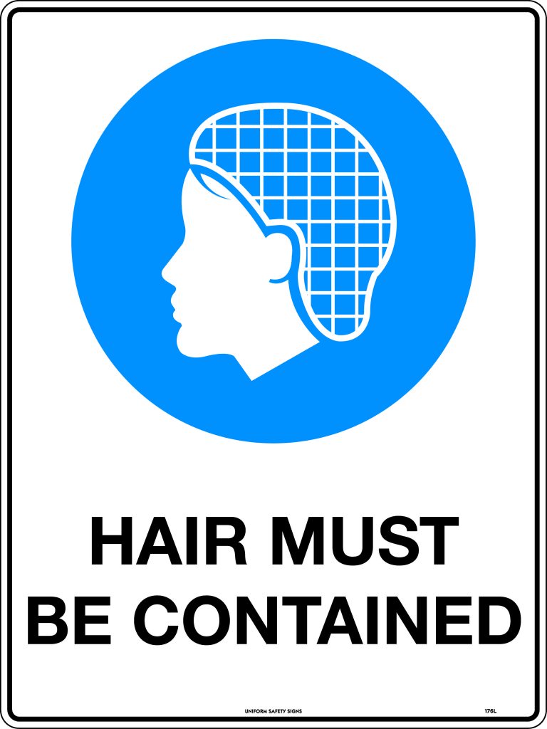 Hair Must Be Contained | Mandatory Signs | USS