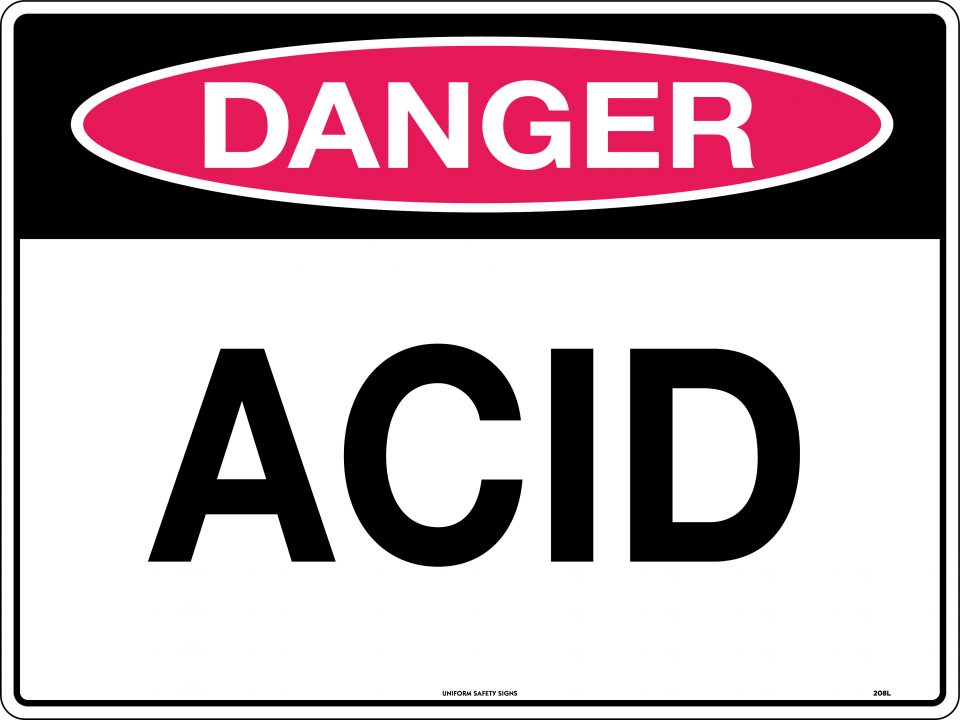 Danger Acid | Danger Signs | USS