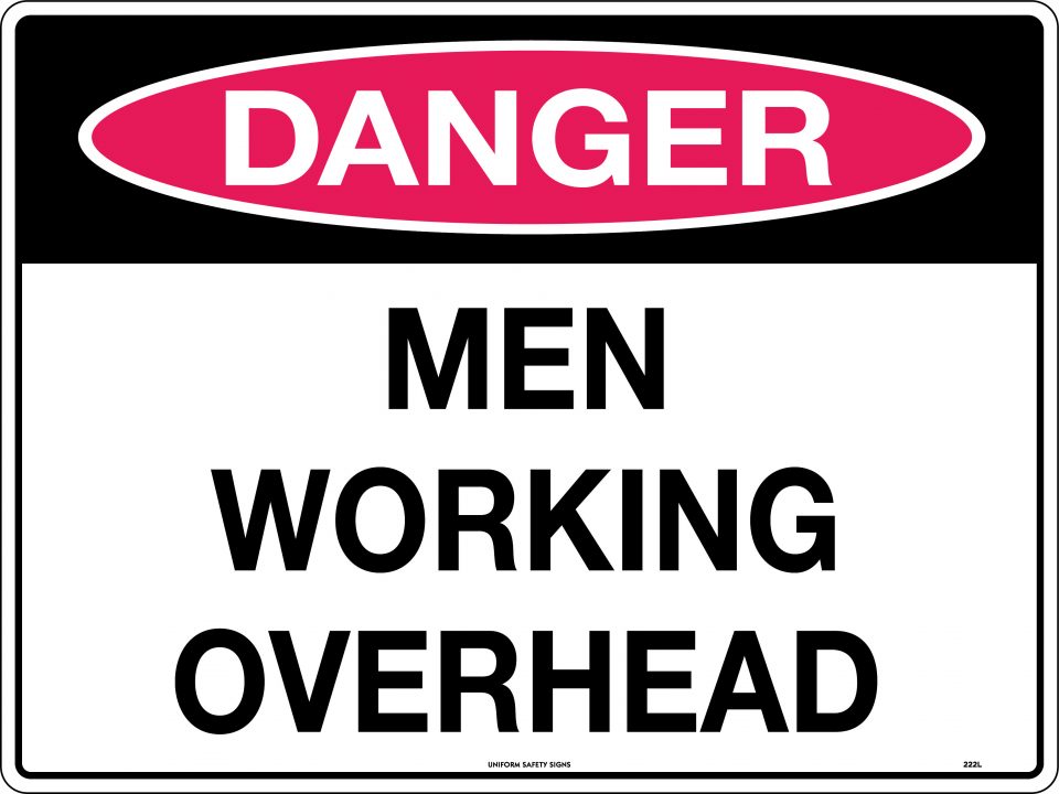 Danger Men Working Overhead | Danger Signs | USS