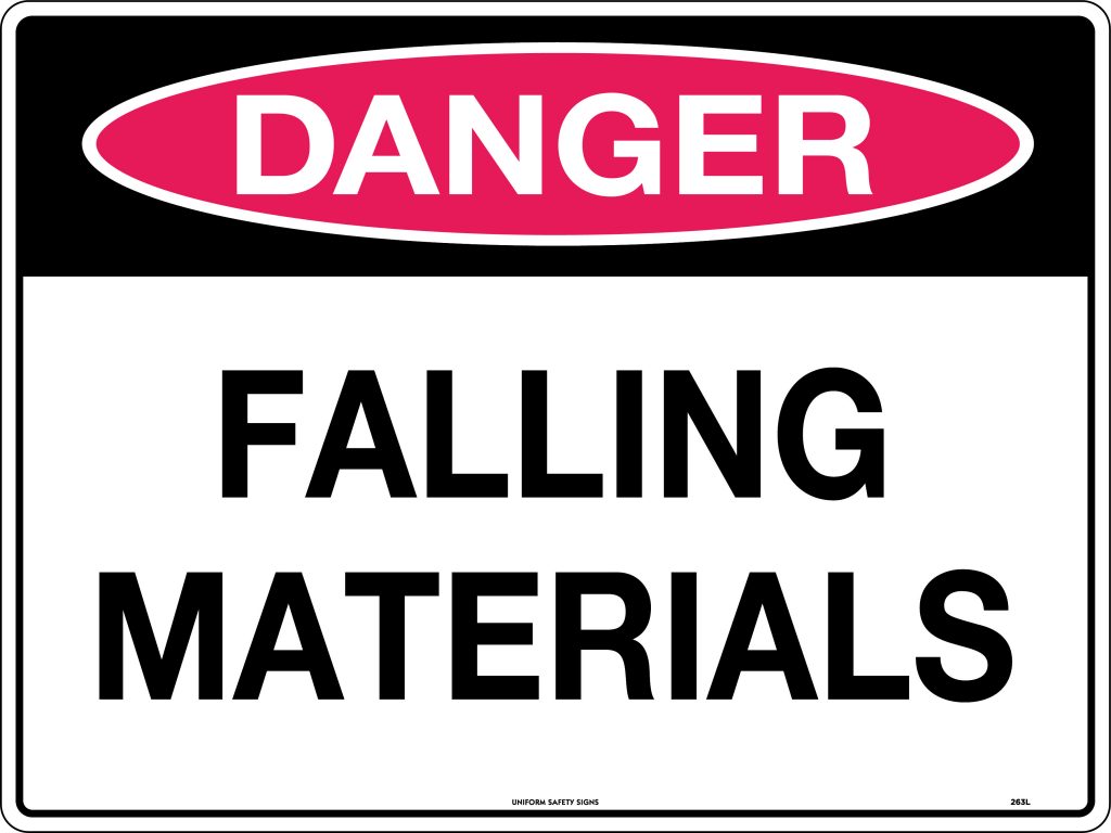 Danger Falling Materials | Danger Signs | USS