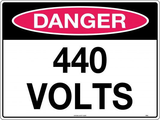 Danger 440 Volts | Danger Signs | USS