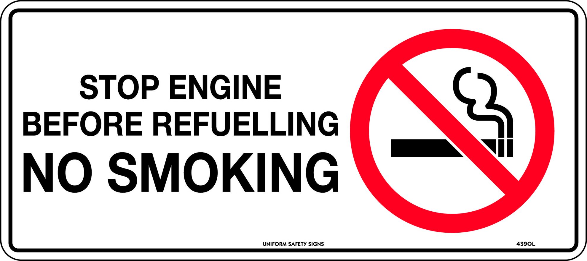 Stop Engine Before Refuelling No Smoking | Prohibition | USS
