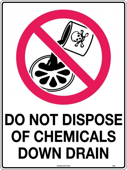 Do Not Dispose of Chemicals Down Drain | Prohibition | USS