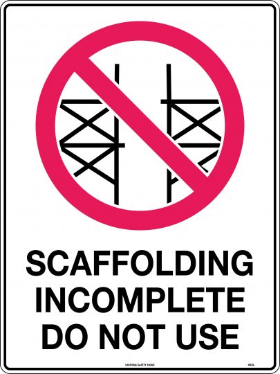 Scaffolding Incomplete Do Not Use | Prohibition | USS