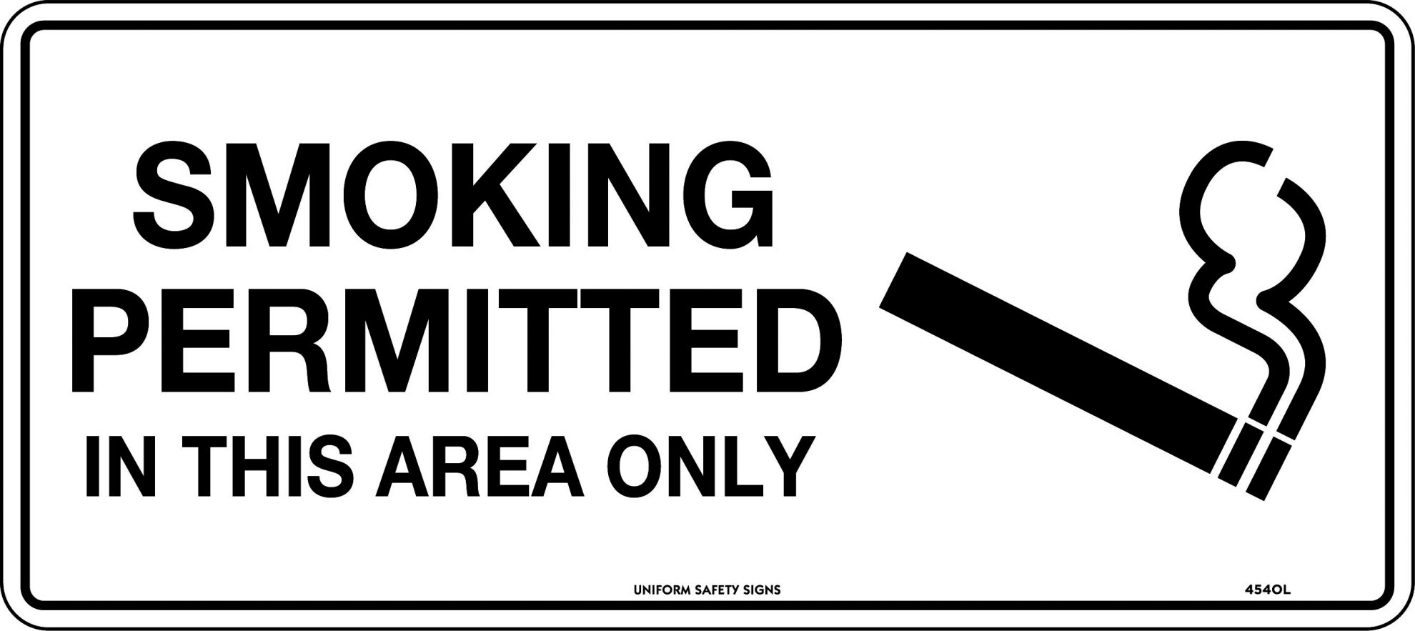 Smoking Permitted In This Area Only | Uniform Safety Signs
