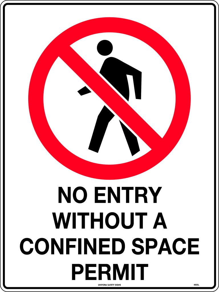 No Entry Without a Confined Space Permit | Prohibition | USS