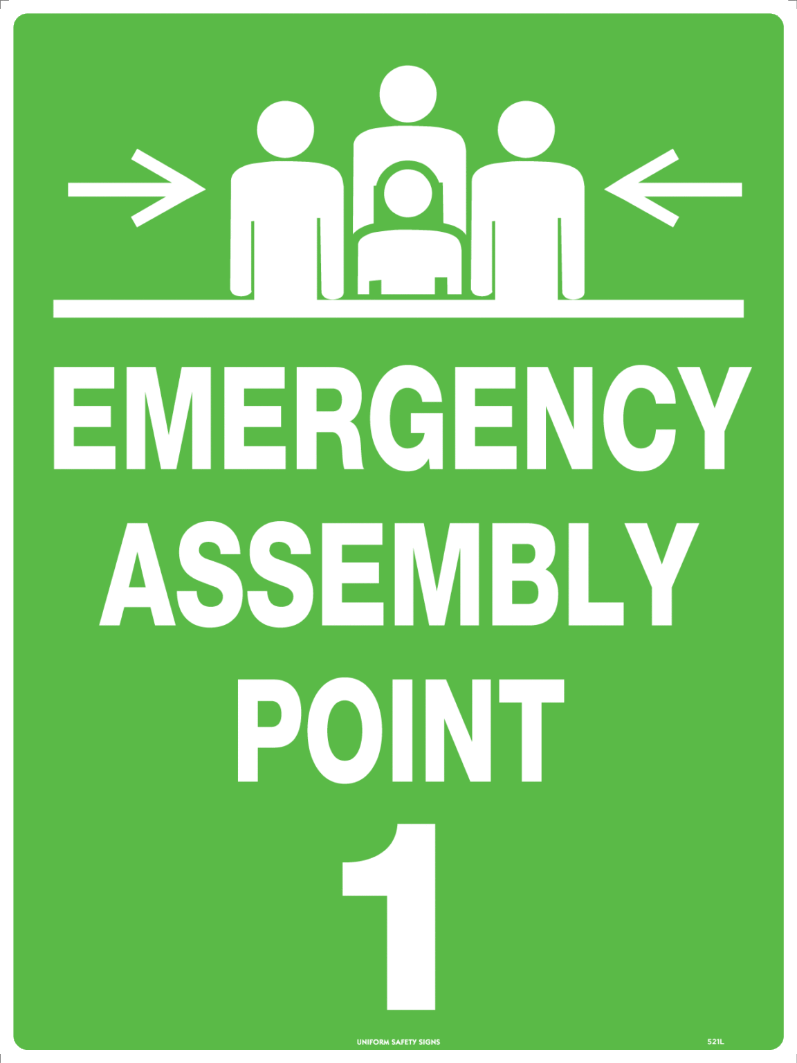 Emergency Assembly Point 1 | First Aid Signs | USS
