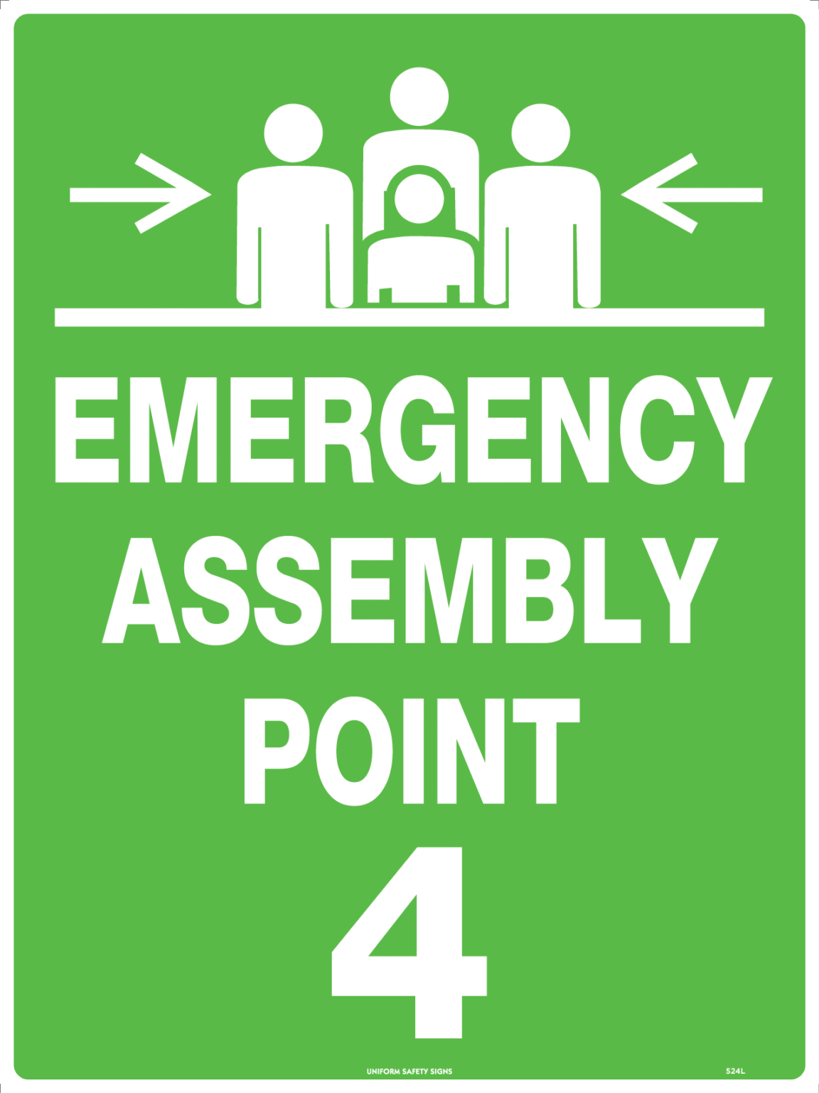 Emergency Assembly Point 4 | Uniform Safety Signs