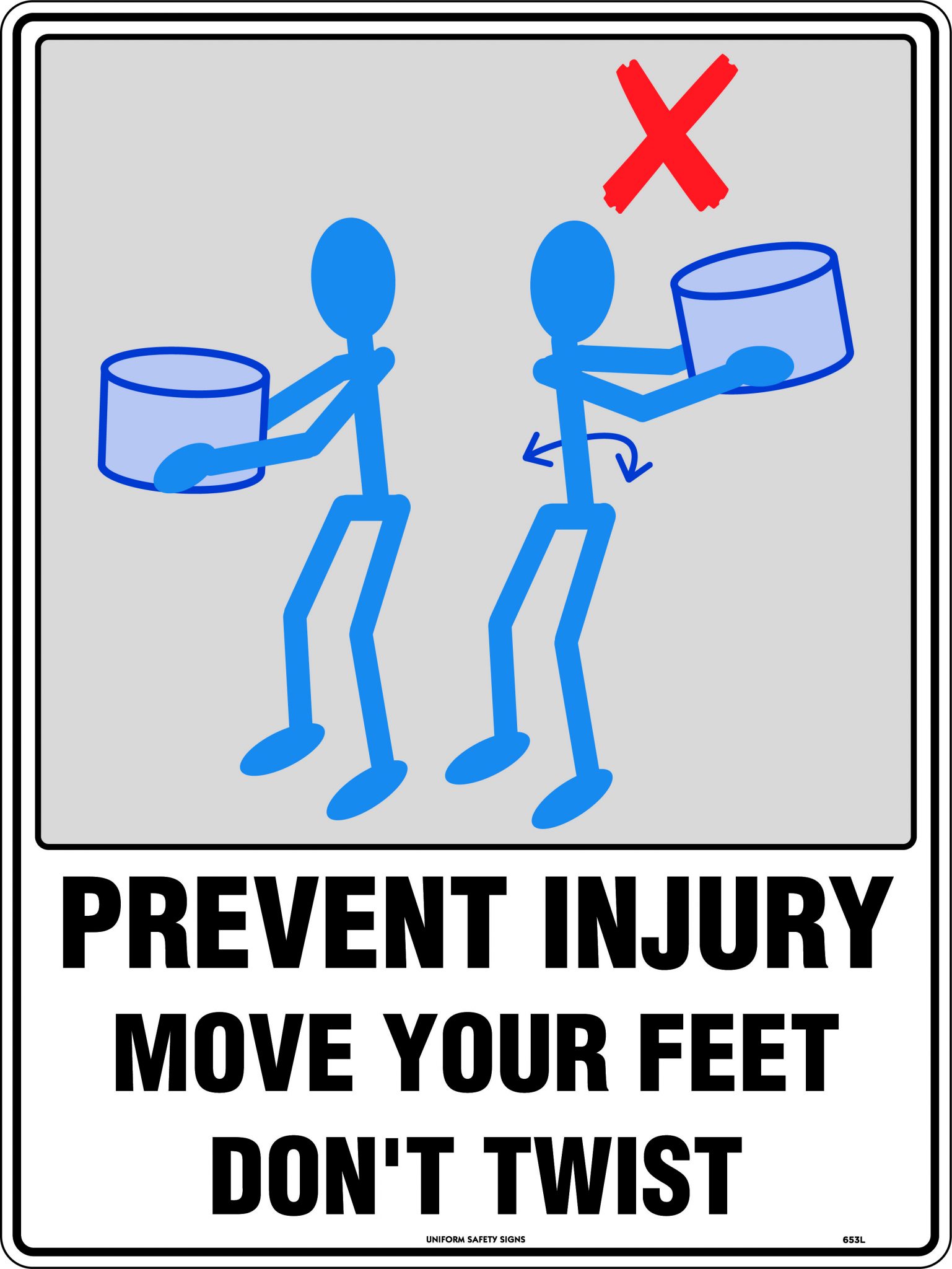 Prevent Injury Move Your Feet Dont Twist | General Signs | USS