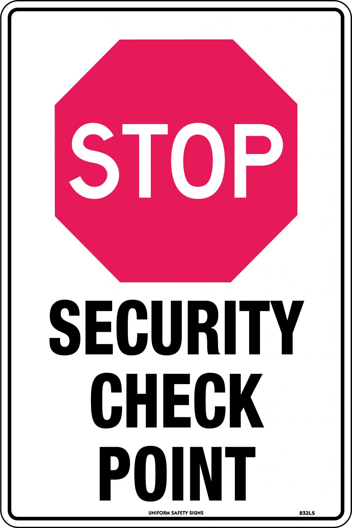 Stop Security Check Point | General Signs | USS