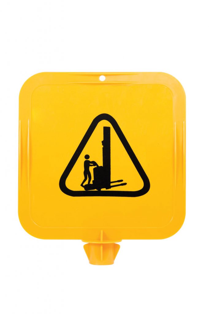 Lock-in Sign Frame Walkie Stacker Pictogram | Cones & Stands | USS