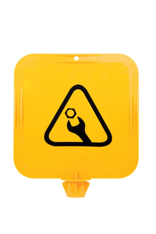 Lock-in Sign Frame Work in Progress Pictogram | Cones & Stands | USS