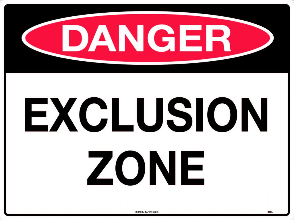 Danger Exclusion Zone | Danger Signs | USS
