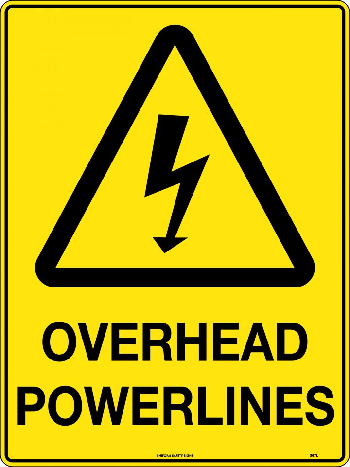 Caution Overhead Powerlines | Caution Signs | USS