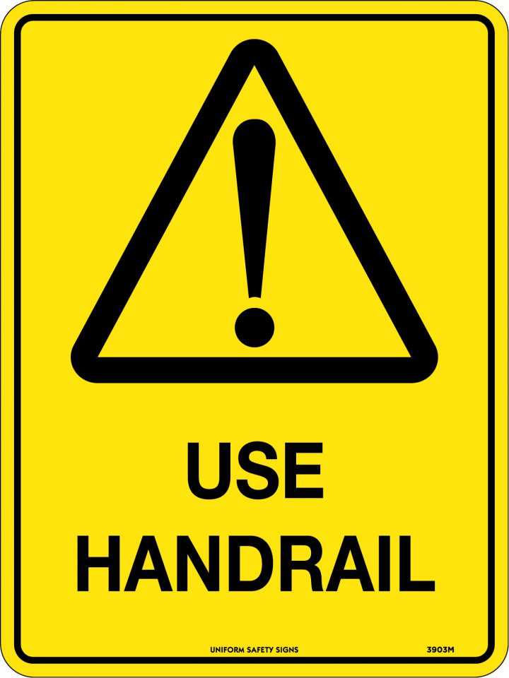 Use Handrail | Caution Signs | USS