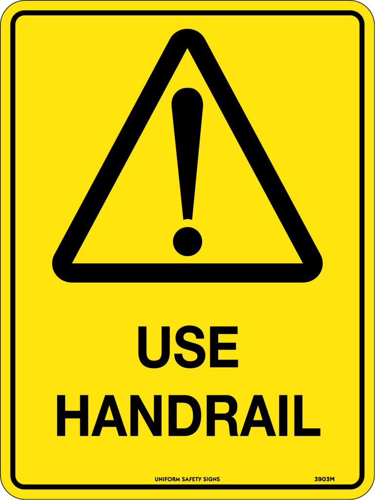Use Handrail | Caution Signs | USS
