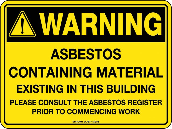 Warning Asbestos Existing in This Building Signs | USS