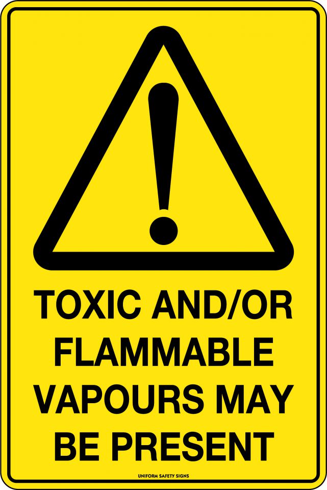Toxic and/or Flammable Vapours May Be Present | Caution Signs | USS