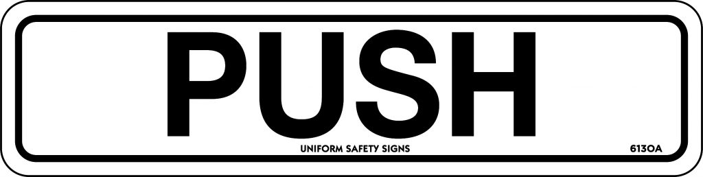 Push (horizontal) | Exit/Entry Signs | USS