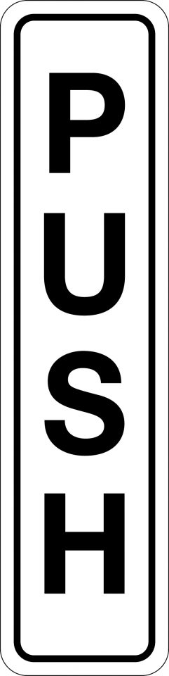 Push (vertical) | Exit/Entry Signs | USS