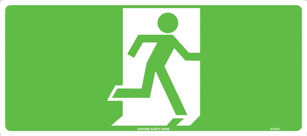 Running Man Picto (Facing Right) | Exit/Entry Signs | USS