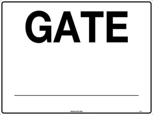 Gate _ | Uniform Safety Signs