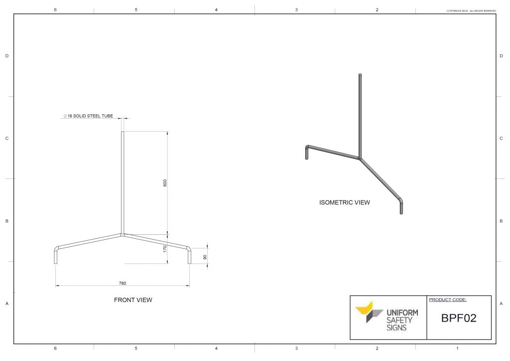 Bi-Pod Fixed Legs (Each | Multi Message Signs | USS