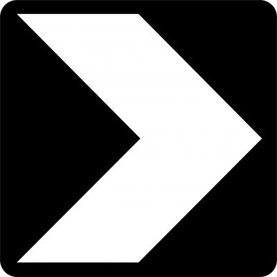 Black & White Chevron Right Arrow | Road Signs | USS