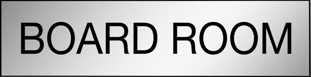 Board Room Engraved Traffolite | Uniform Safety Signs