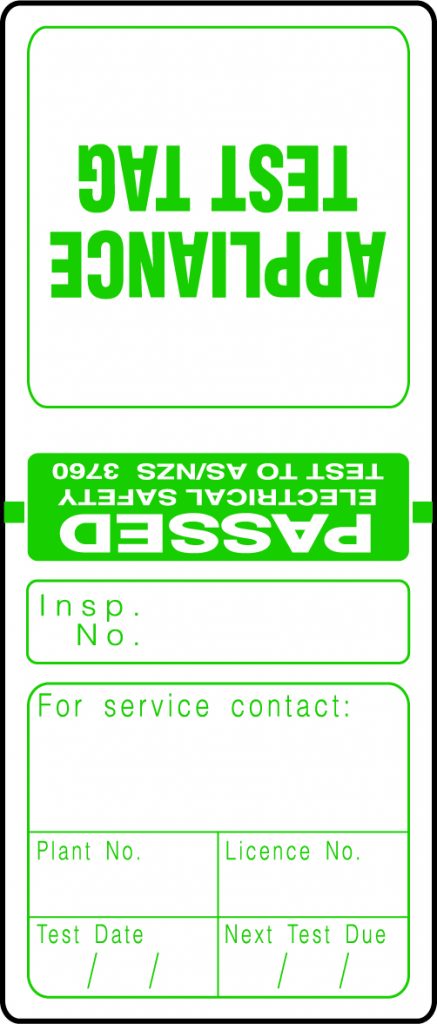 Green Electrical Test Tags (Pkt 100) | Electrical Test Tags | USS