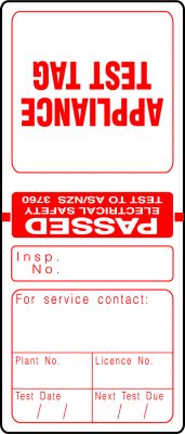 Red Electrical Test Tags (Pkt 100) | Uniform Safety Signs