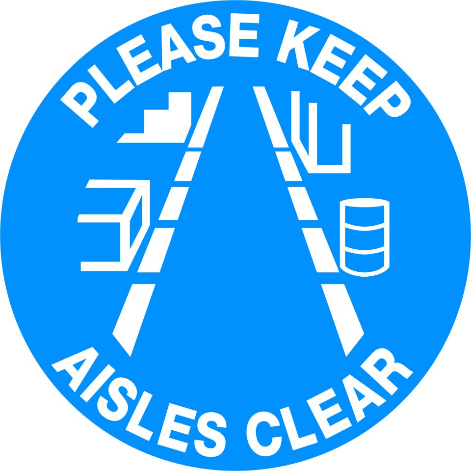 Floor Graphics - Please Keep Aisles Clear | Floor Graphics | USS