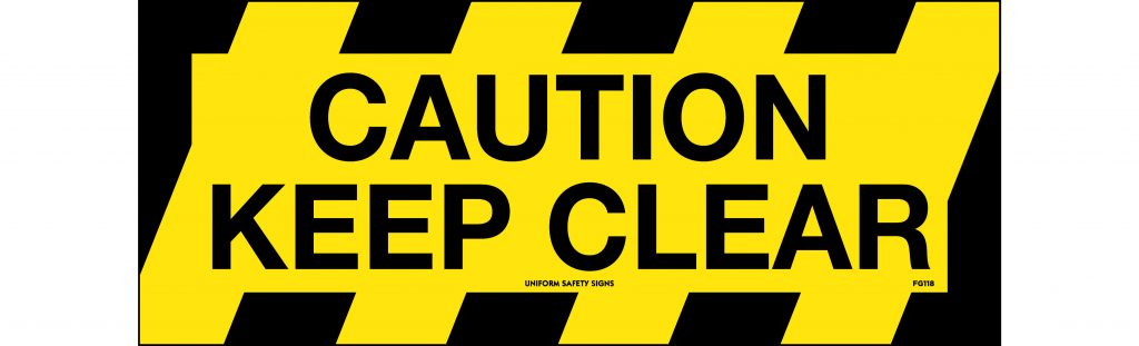 Floor Graphics - Caution Keep Clear | Floor Graphics | USS