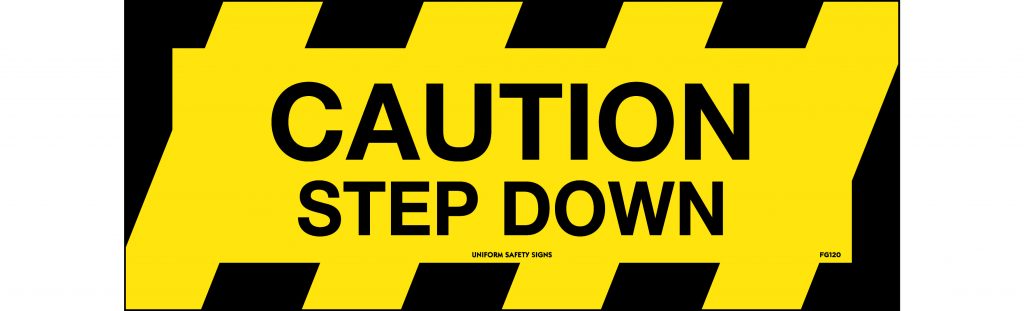 Floor Graphics - Caution Step Down | Floor Graphics | USS