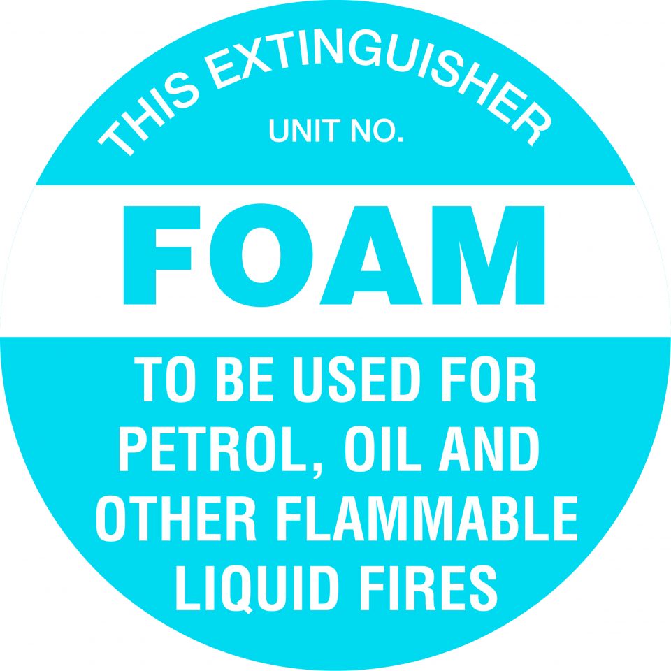 Fire Extinguisher Marker - Foam (Blue) | Fire Signs | USS