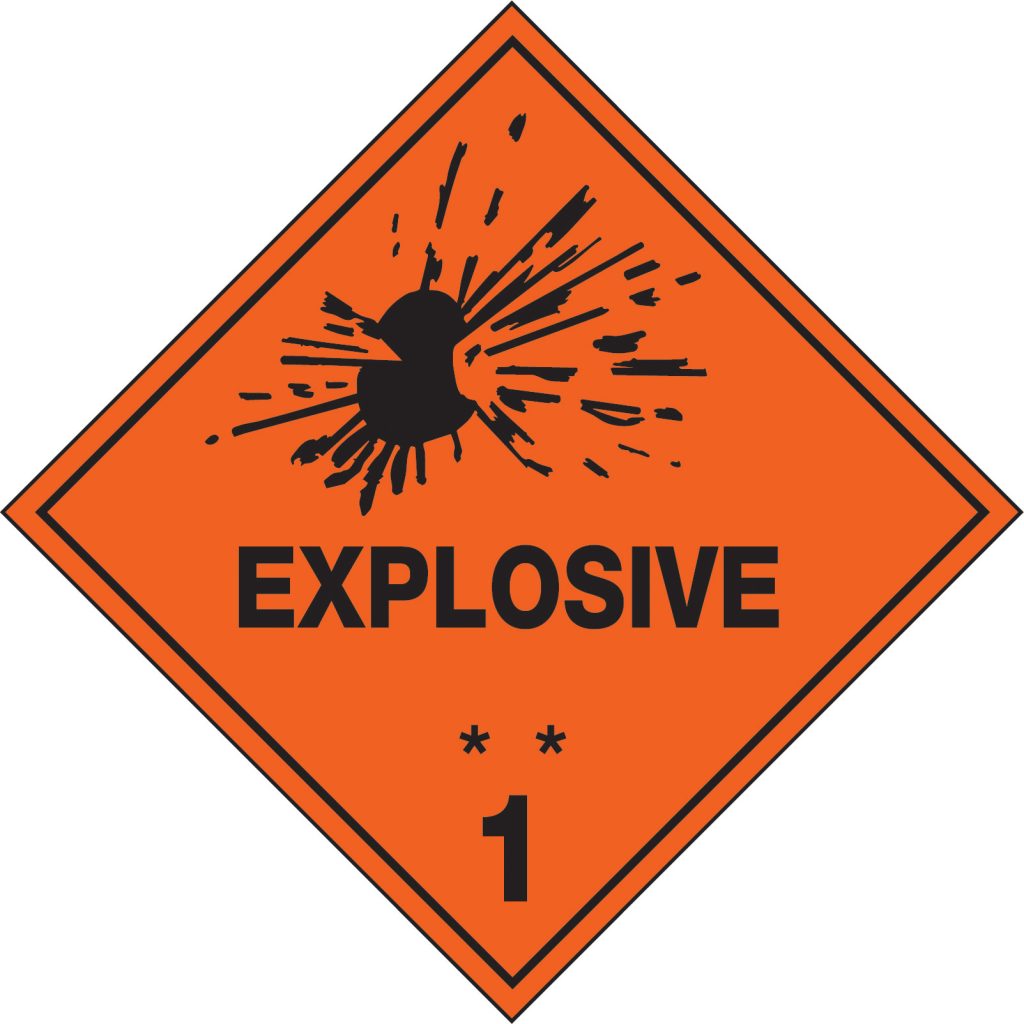 Hazchem Labels - Explosive 1 | Hazchem Signs | USS