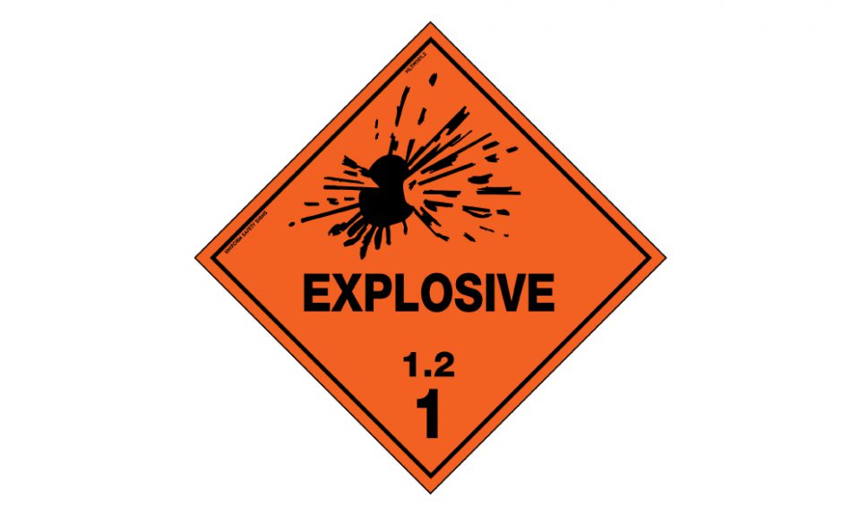 Hazchem Labels - Explosive * 2 | Hazchem Signs | USS