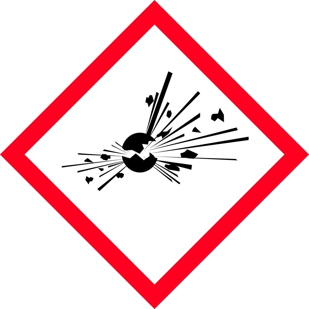 GHS Hazchem Labels - Exploding Bomb Picto | Uniform Safety Signs