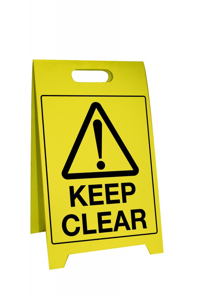 Corflute A-Frame Keep Clear | Cones & Stands | USS