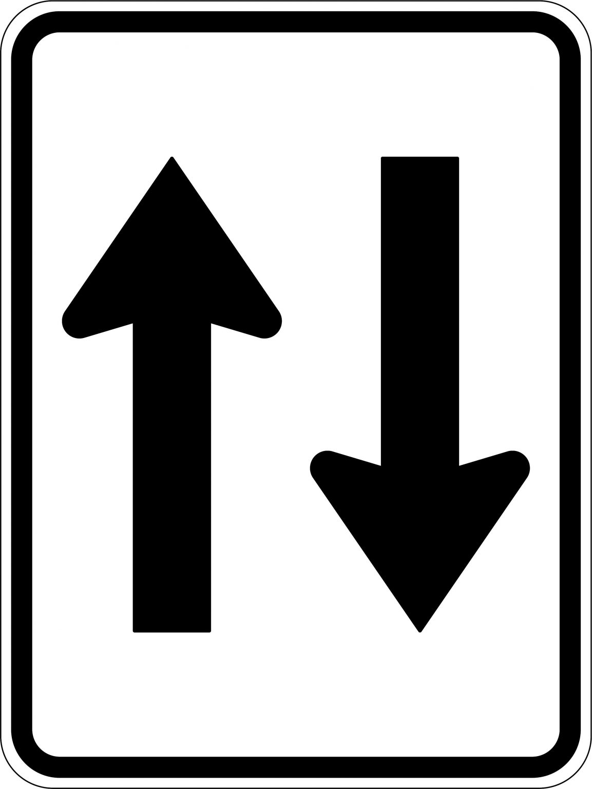 Two Way Traffic (Symbolised with arrows) | Road Signs | USS