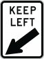 Keep Left (with arrow) | Road Signs | USS