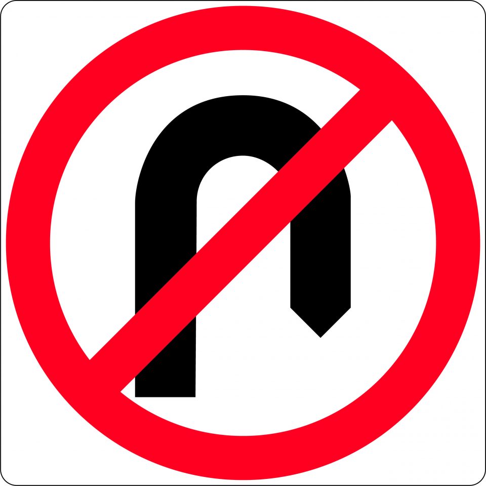 No U Turn Symbol | Road Signs | USS