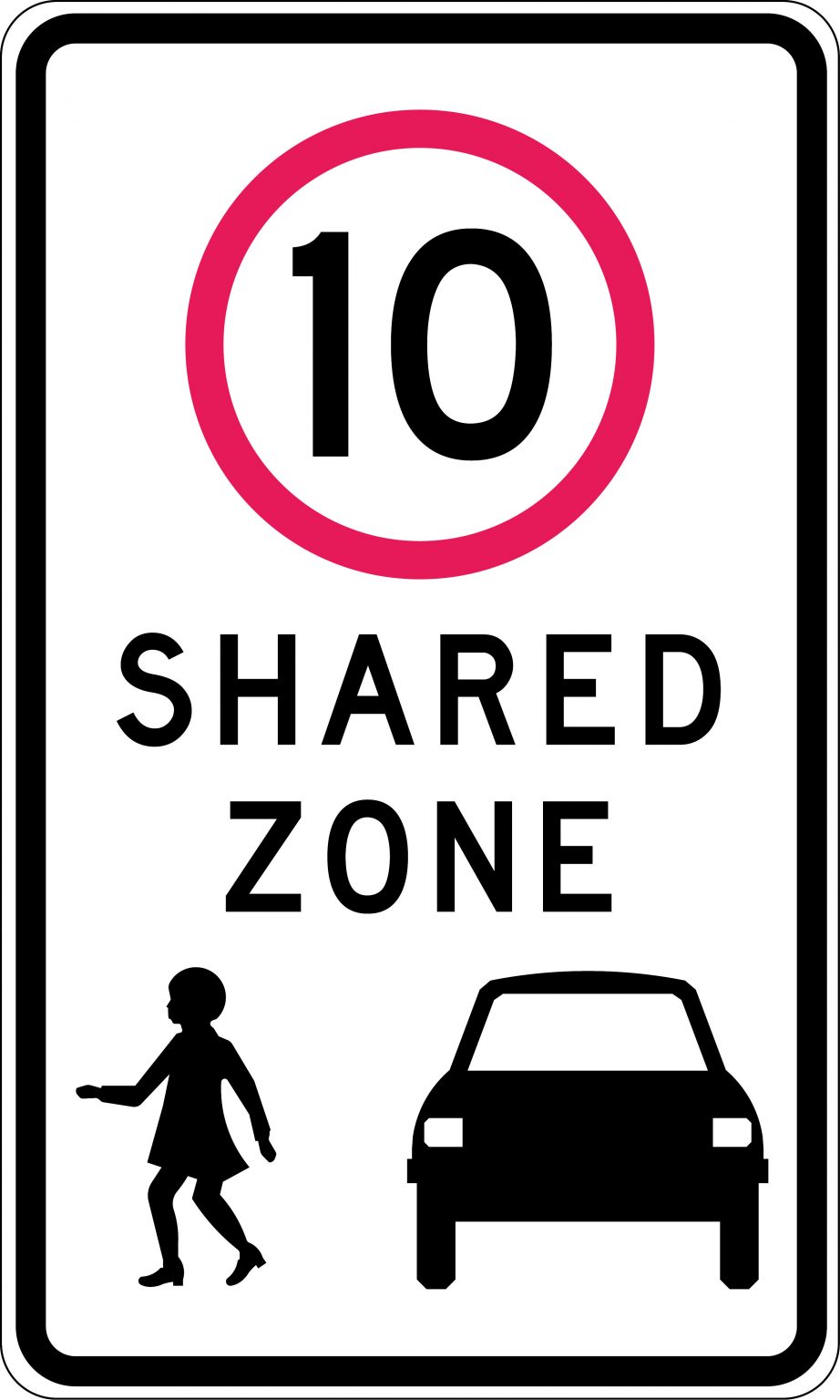 10 Shared Zone | Road Signs | USS