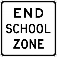End School Zone | Road Signs | USS