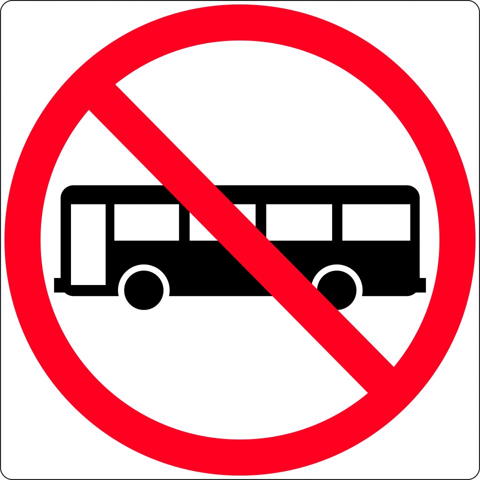 Buses Prohibited | Road Signs | USS
