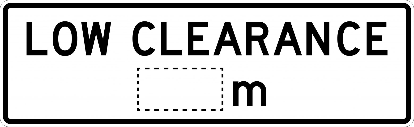 Low Clearance _._m | Uniform Safety Signs