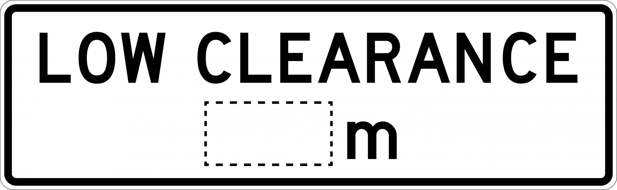 Low Clearance _._m | Uniform Safety Signs