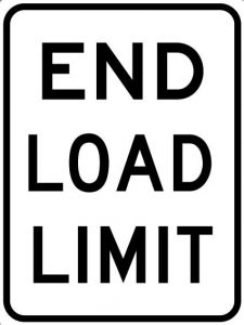 End Load Limit | Road Signs | USS