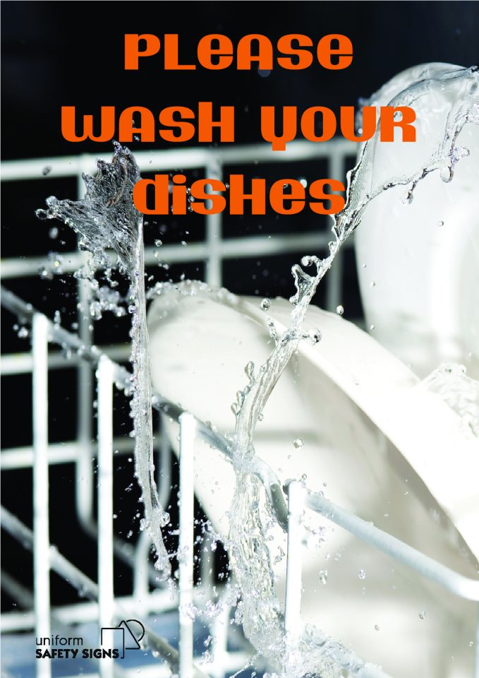 Please Wash Your Dishes | Safety Posters | USS
