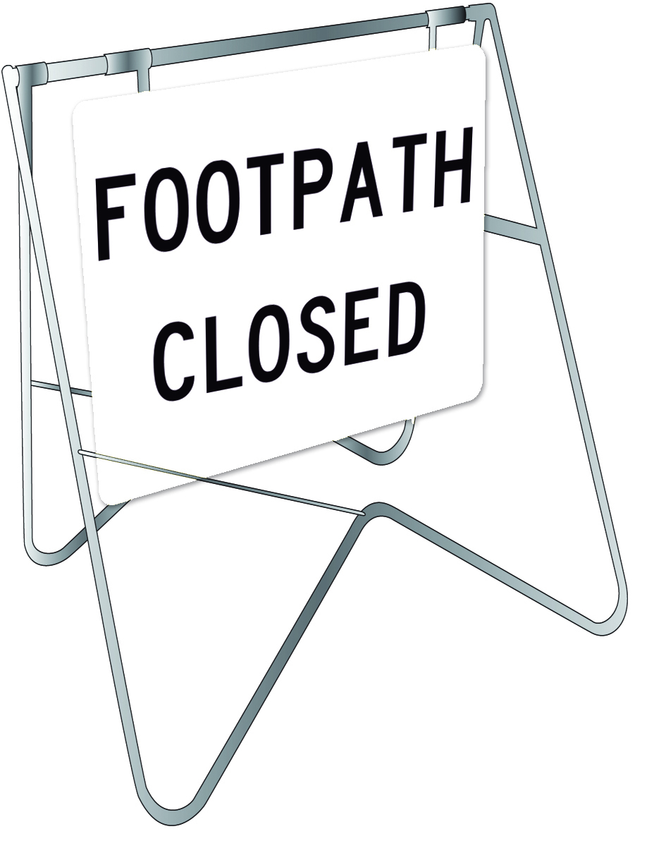 Footpath Closed | Swing Stand Signage | USS